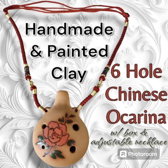 Hand Crafted | Other | New Handmade Painted 6 Hole Clay Ocarina ...